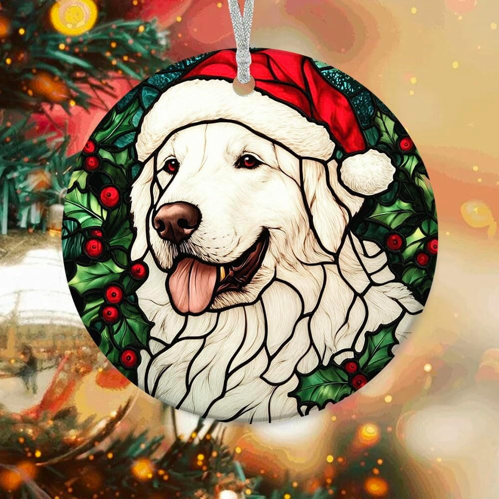 Great Pyrenees Dog Tree Ornaments, Great Pyrenees Dog for Christmas ...