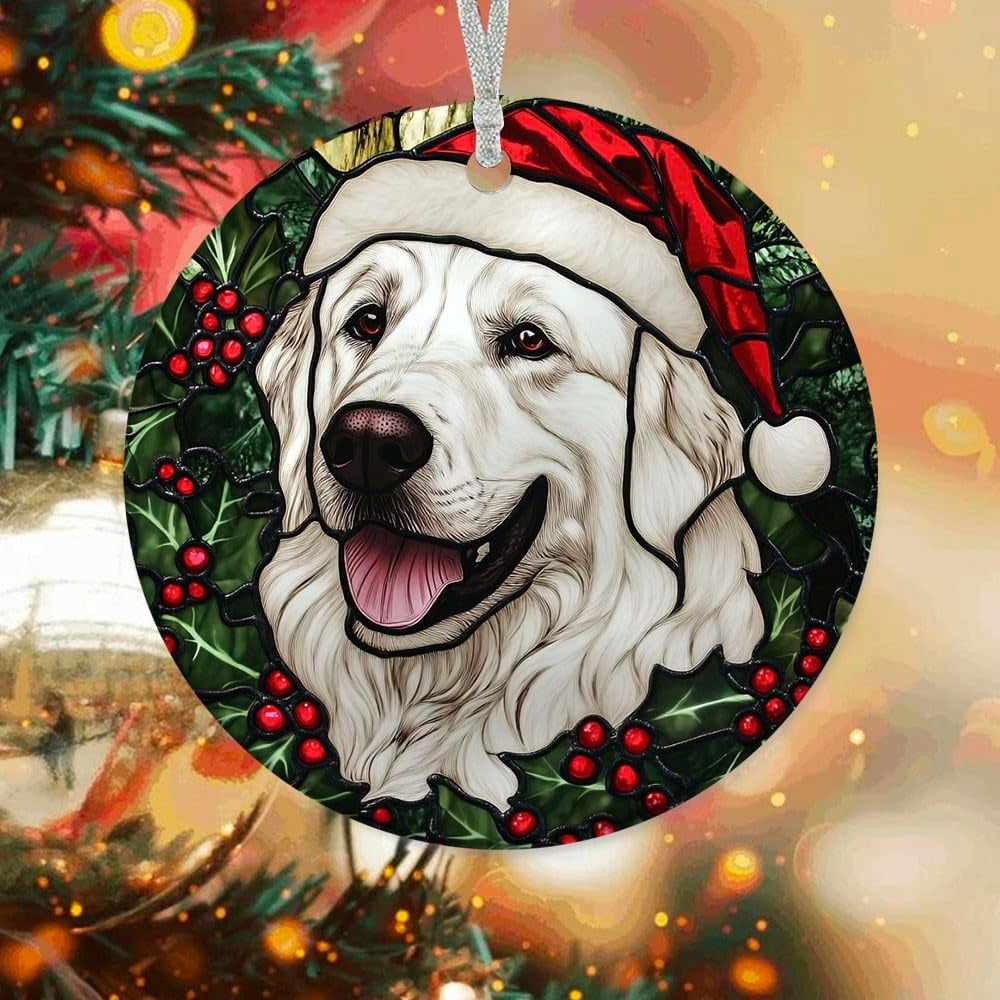 Great Pyrenees Dog Tree Ornaments, Great Pyrenees Dog for Christmas ...