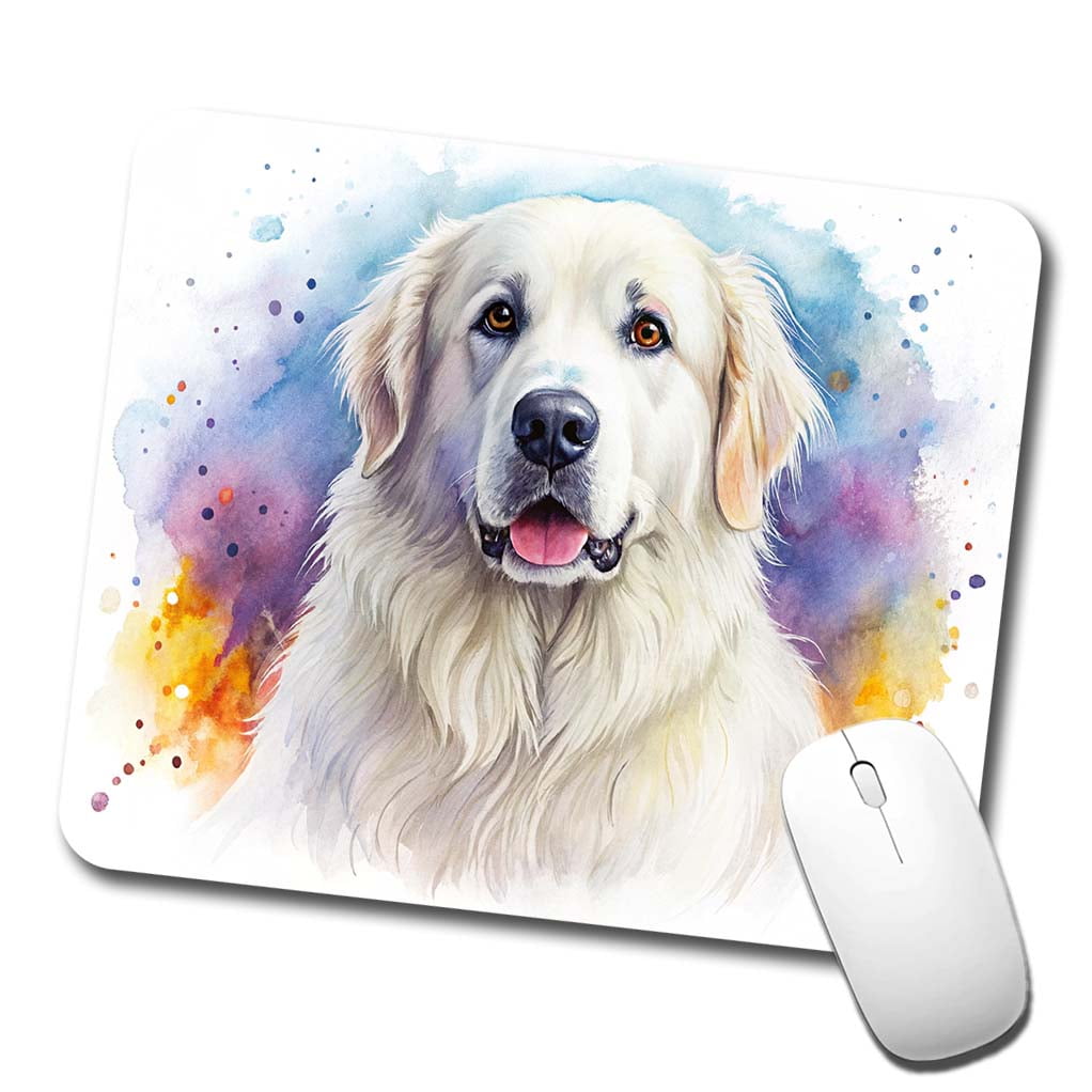 Great Pyrenees Dog Watercolor Style Mouse Pad Low Profile Gaming Mat ...