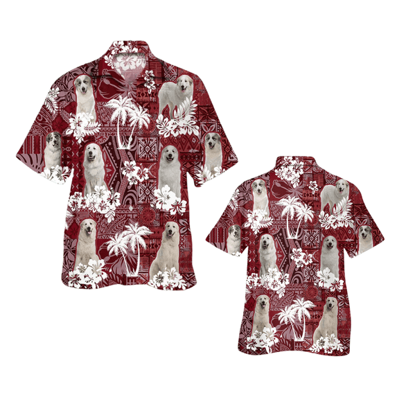 Great Pyrenees Hawaiian Shirt, Hawaiian Shirt For Pet Lovers - Walmart.com
