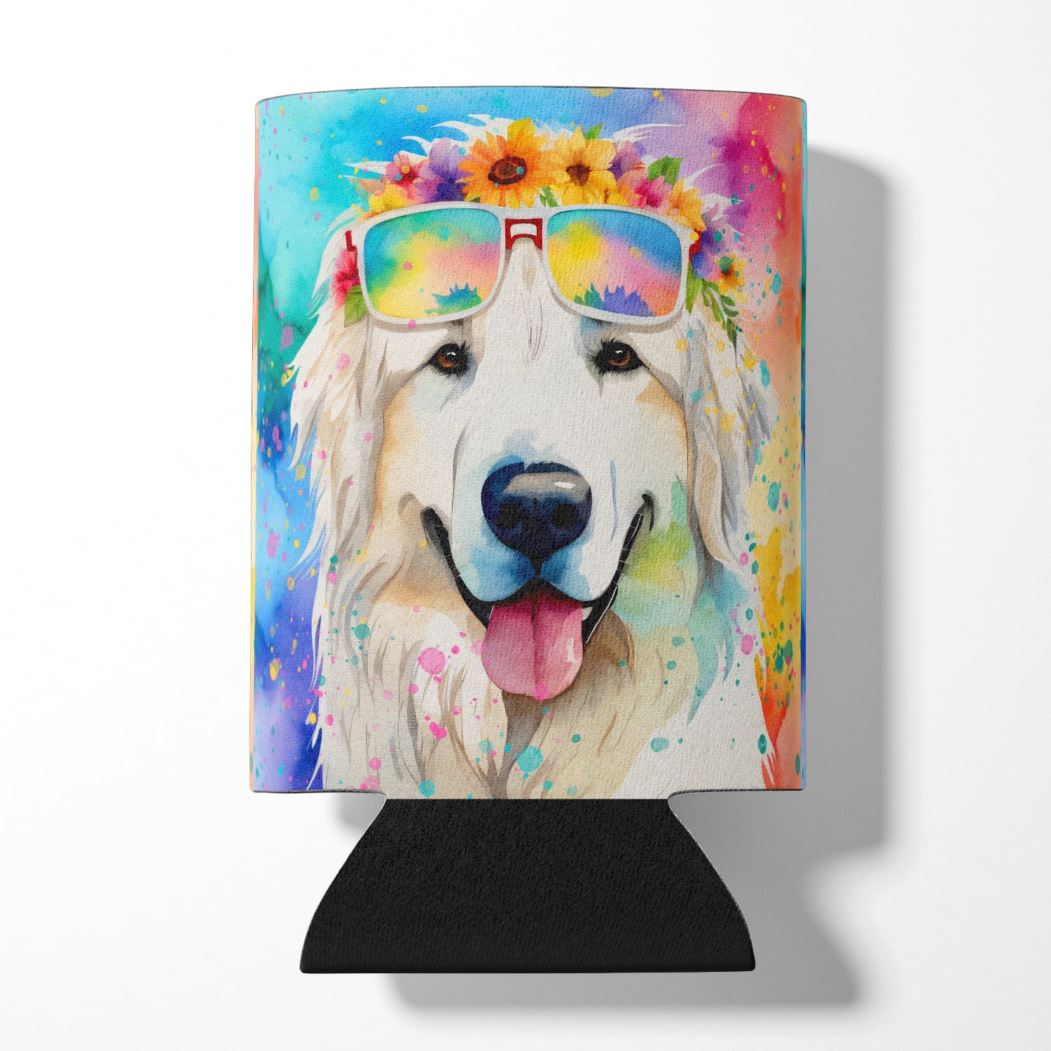 Great Pyrenees Hippie Dawg Can or Bottle Hugger 3 in x 5 in - Walmart ...