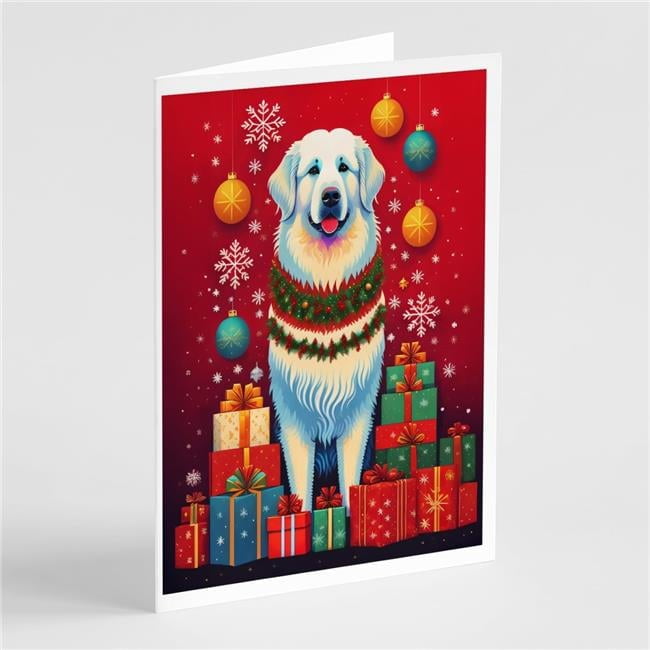 Great Pyrenees Holiday Christmas Greeting Cards Pack of 8 7 in x 5 in ...