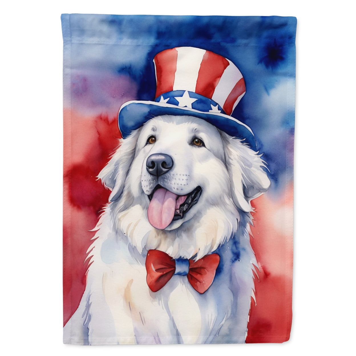 Great Pyrenees Patriotic American House Flag 28 in x 40 in - Walmart.com