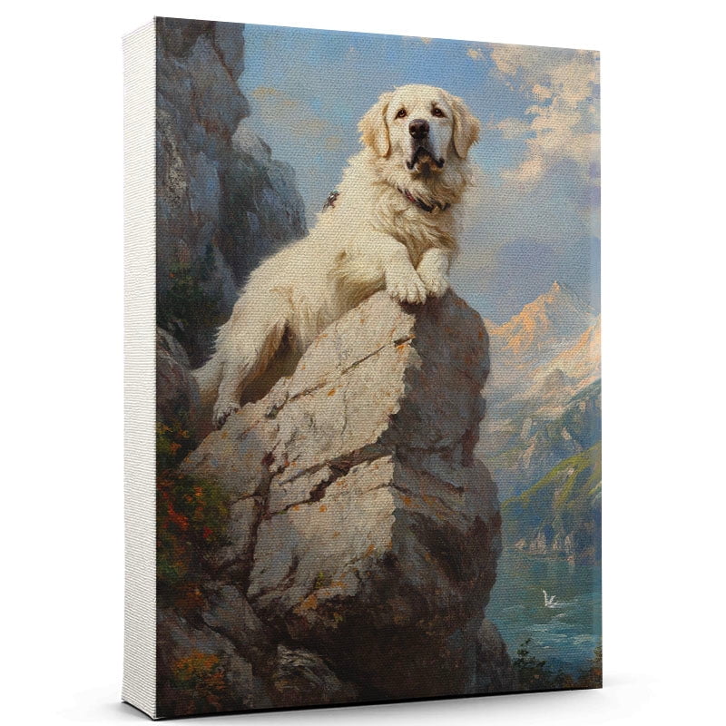 Great Pyrenees Vintage Dog Climbing Canvas – Artistic Sports, Great ...