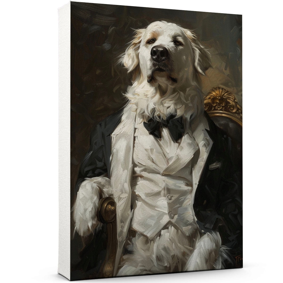 Great Pyrenees Wall Art Abstract Dog Posters - Great Pyrenees Dog ...