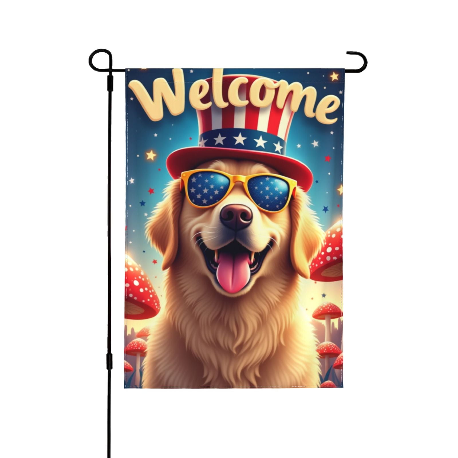 Great Pyrenees Welcome 4th Of July Dog Garden Flags 12.5x18 Inch Double ...