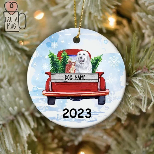 Great Pyrenees kriStmAs Truck Ornament, Great Pyrenees Dog Ornament ...