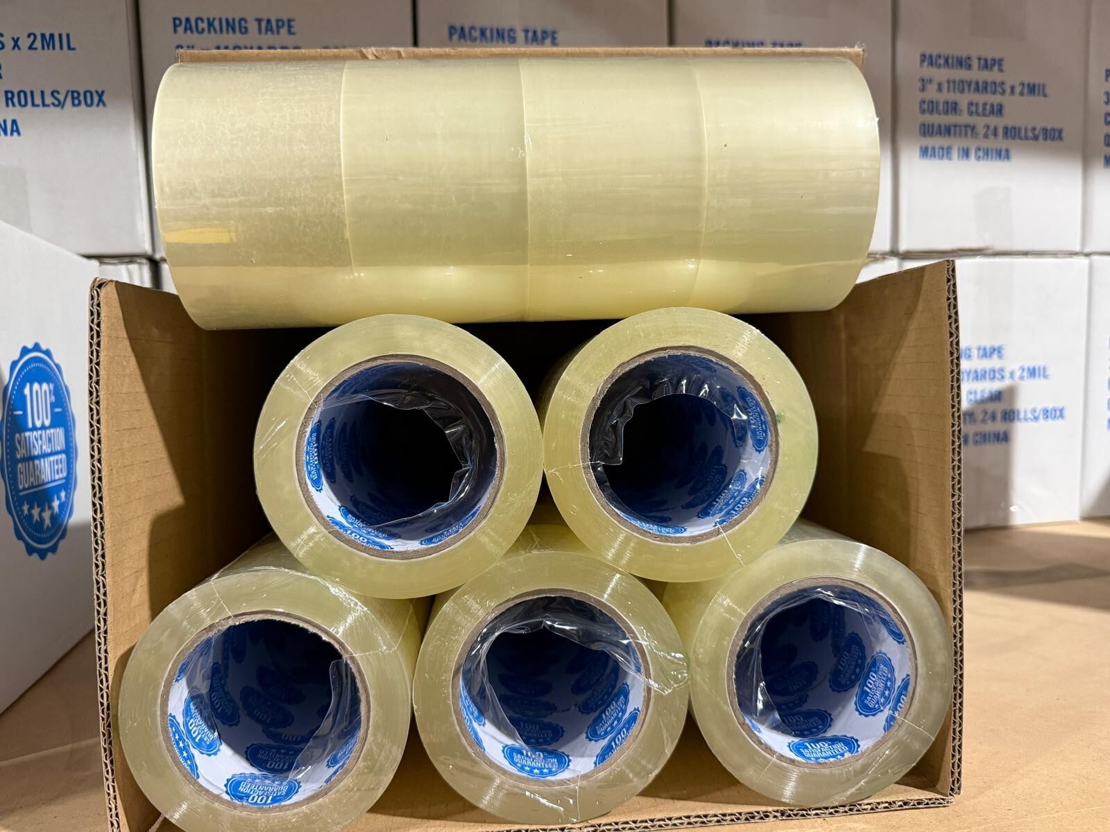 Great Quality 24 Rolls 3" Clear Shipping Packing Moving Tape 110 Yards ...