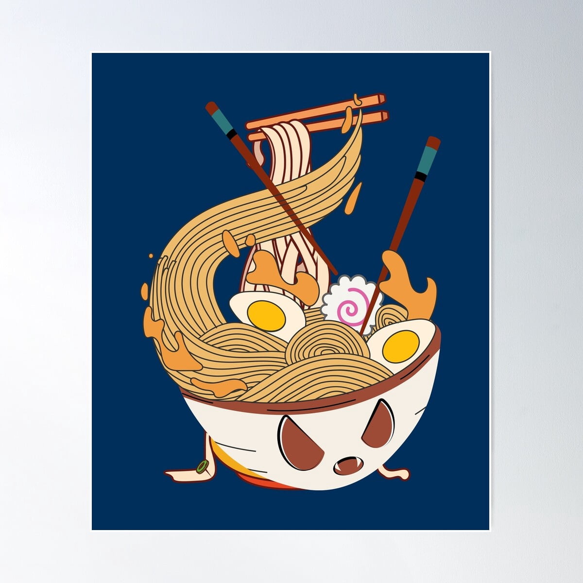 Great Ramen Dragon Off Kanagawa Ramen Noodles Bowl Poster Wall Art ...