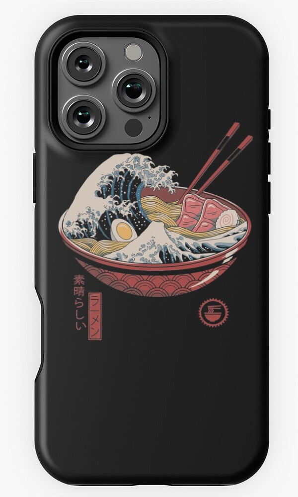 Great Ramen Wave Japanese Food Inspired Print Phone Case for iPhone 16 ...