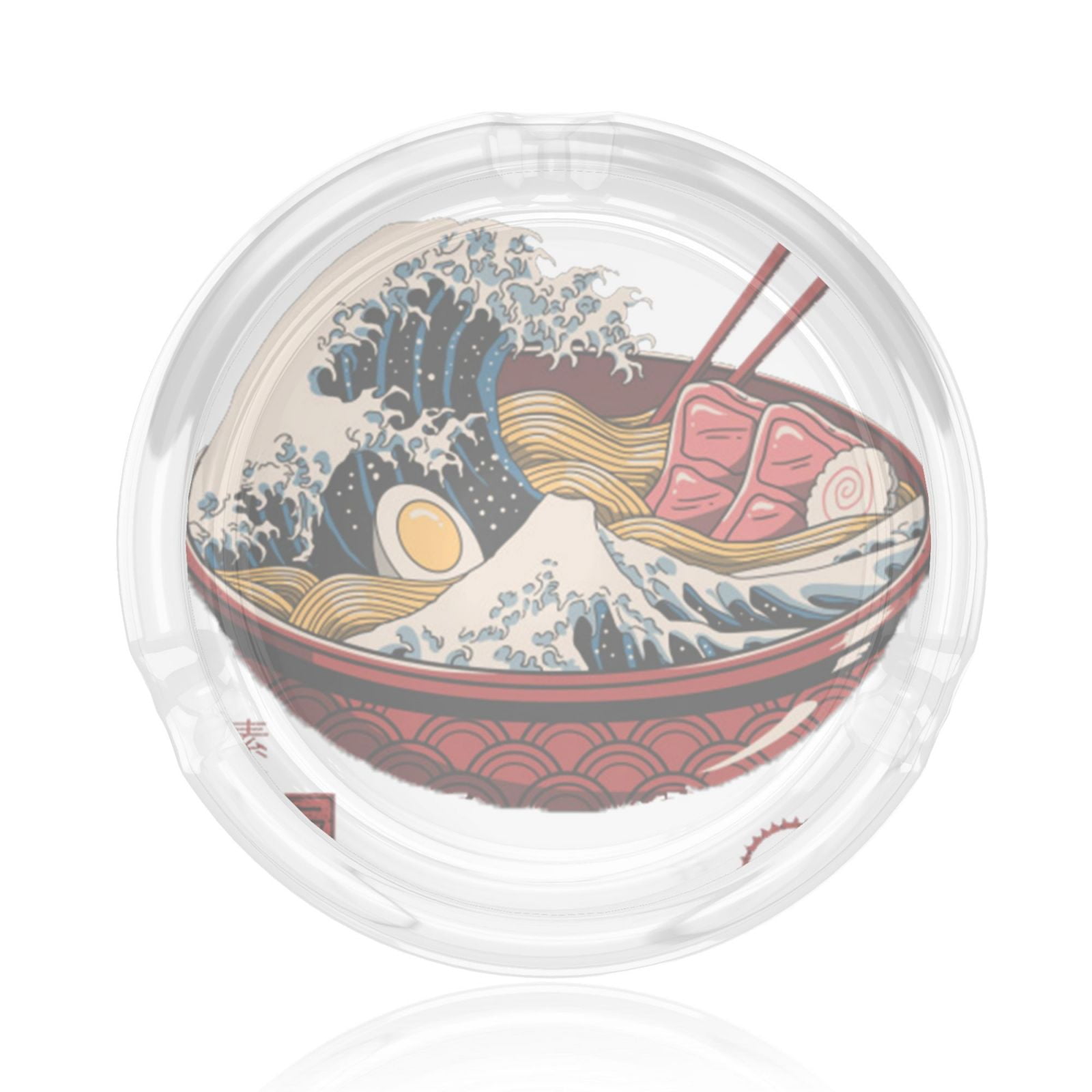 Great Ramen Wave Round Glass Ashtray 3d Printing For Indoor And Outdoor ...