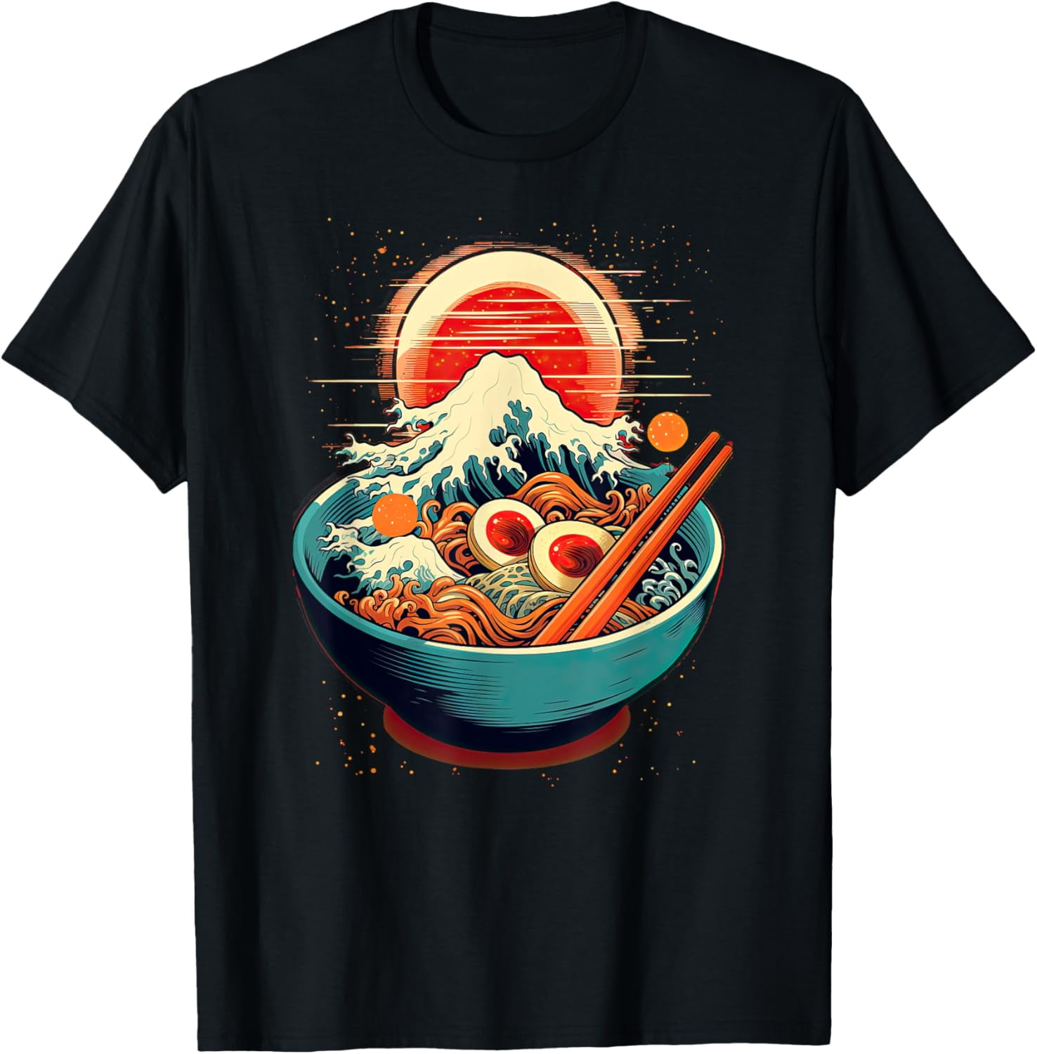 Great Ramen wave vintage japanese style T-Shirt - Walmart.com
