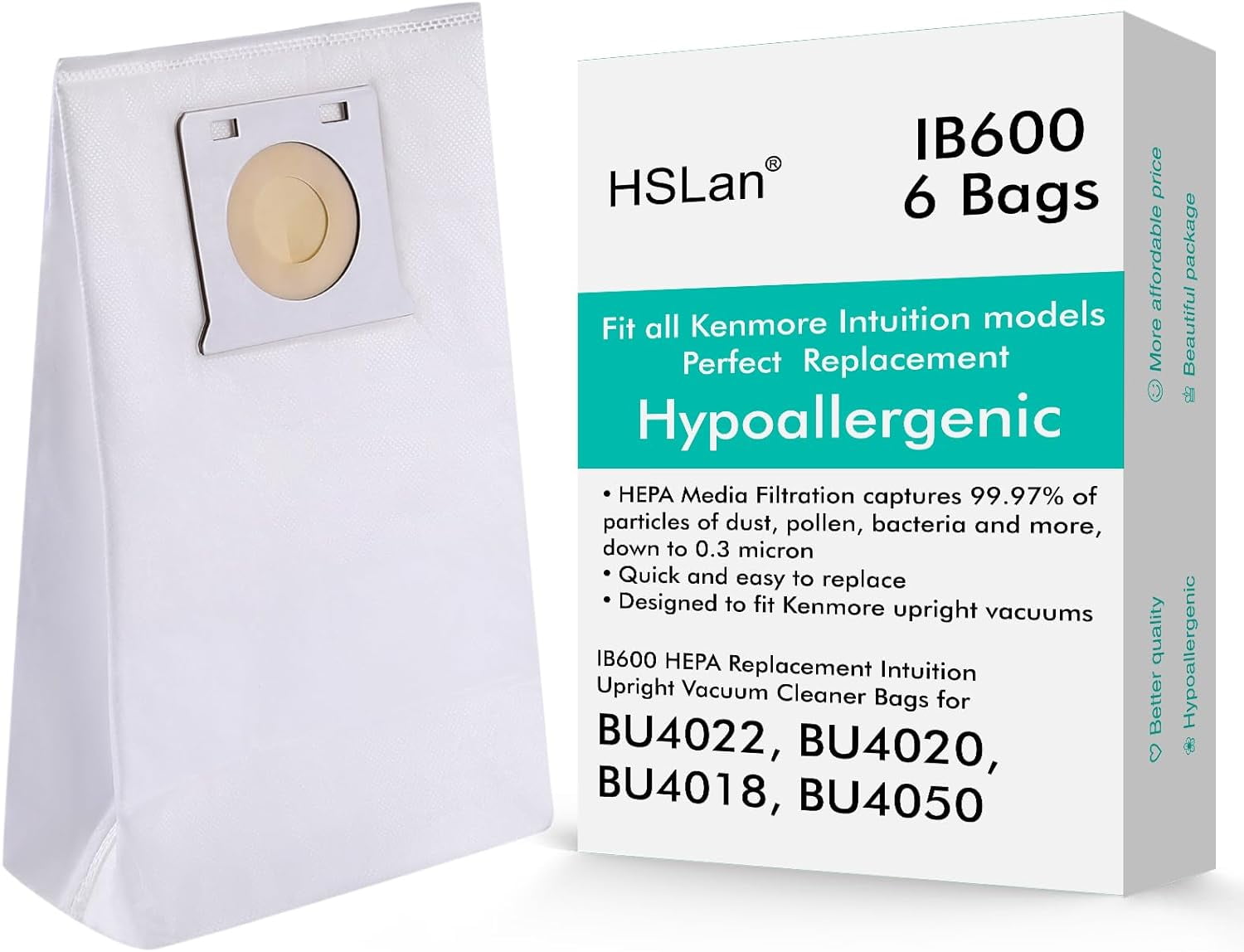 Great Replacement intuition Vacuum Bags IB600 HEPA, Hypoallergenic ...