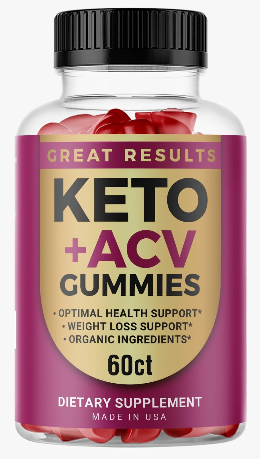 Great Results Keto ACV Gummies, Great Results Keto Gummies, 60 Gummies ...