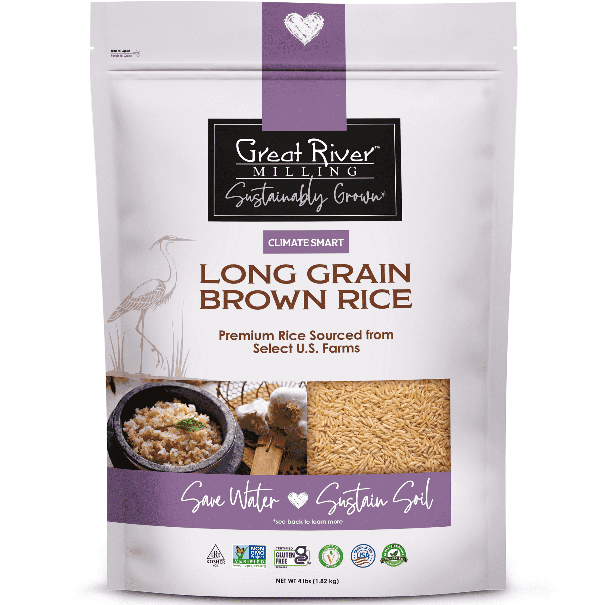 Great River Milling Climate Smart Brown Rice | Long Grain Brown Rice ...