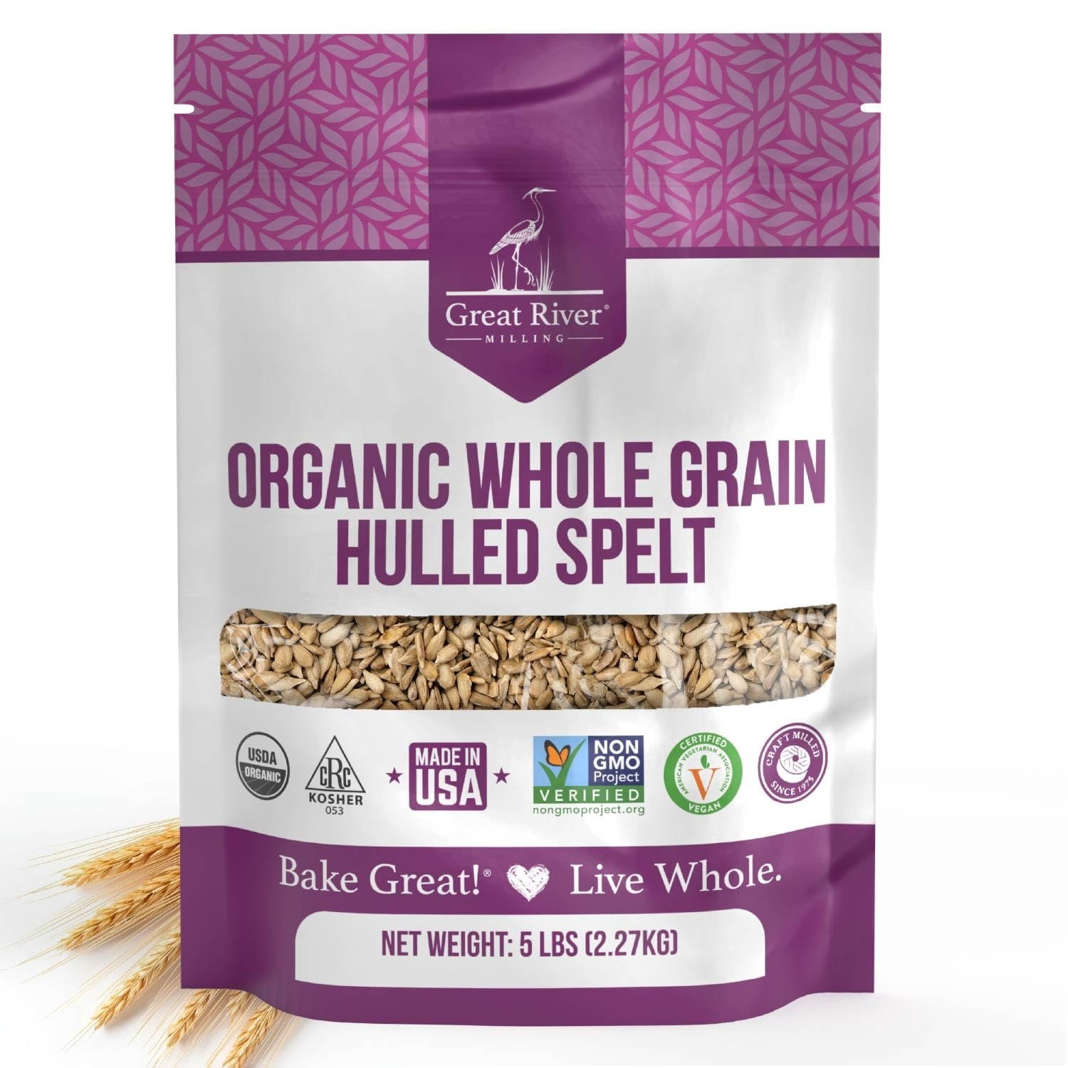 Great River Milling Organic Hulled Spelt Berries Ancient Whole Spelt ...