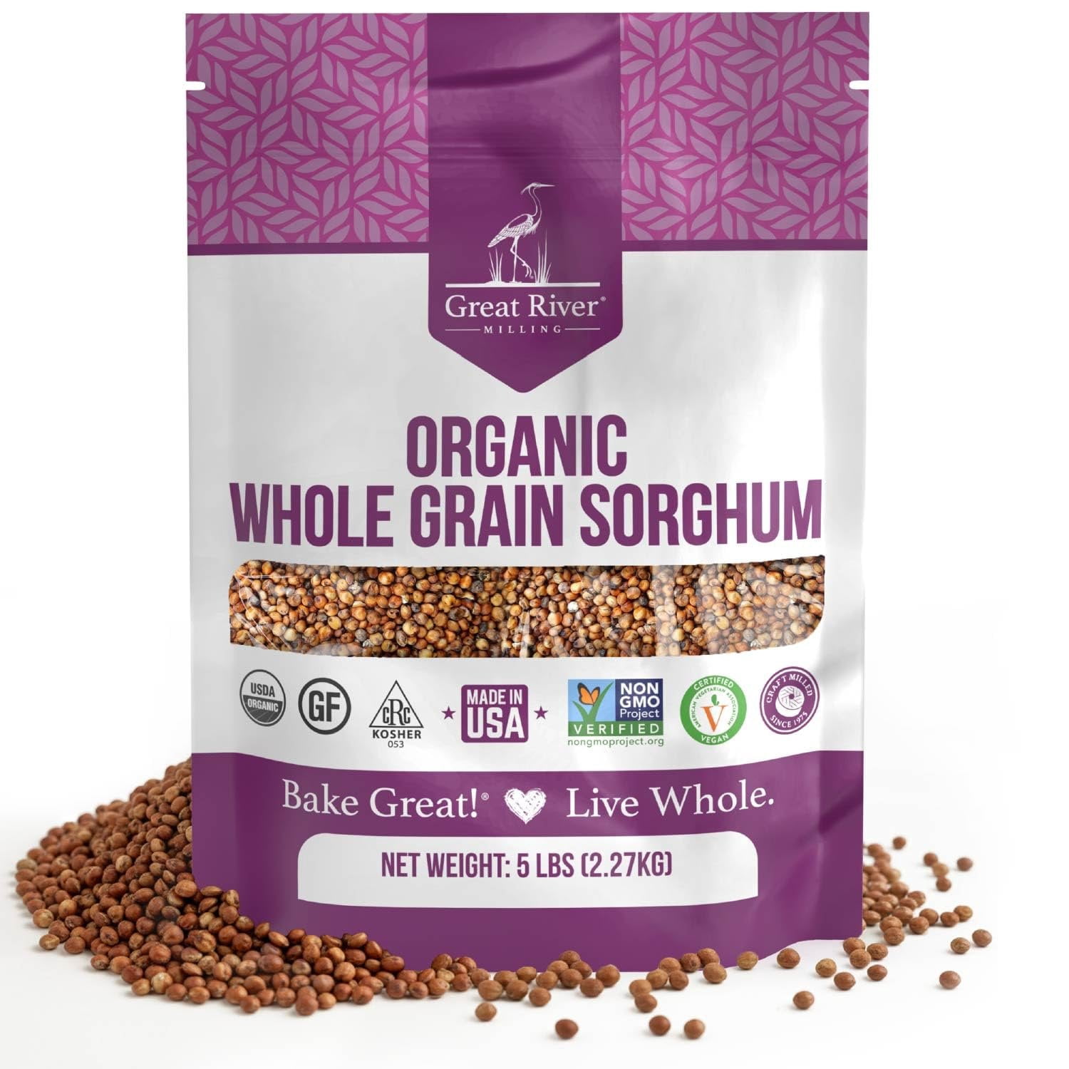 Great River Organic Milling Organic Whole Grain Sorghum High-Protein ...