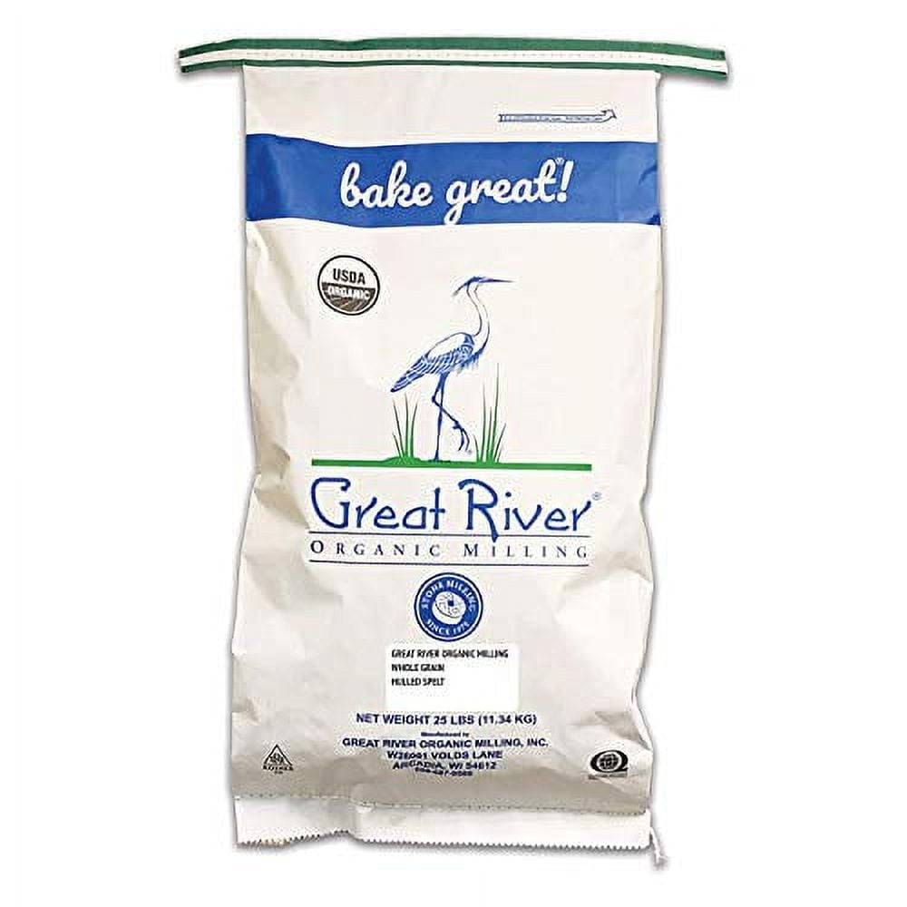 Great River Organic Milling, Whole Grain, Hulled Spelt, Organic, 25 ...