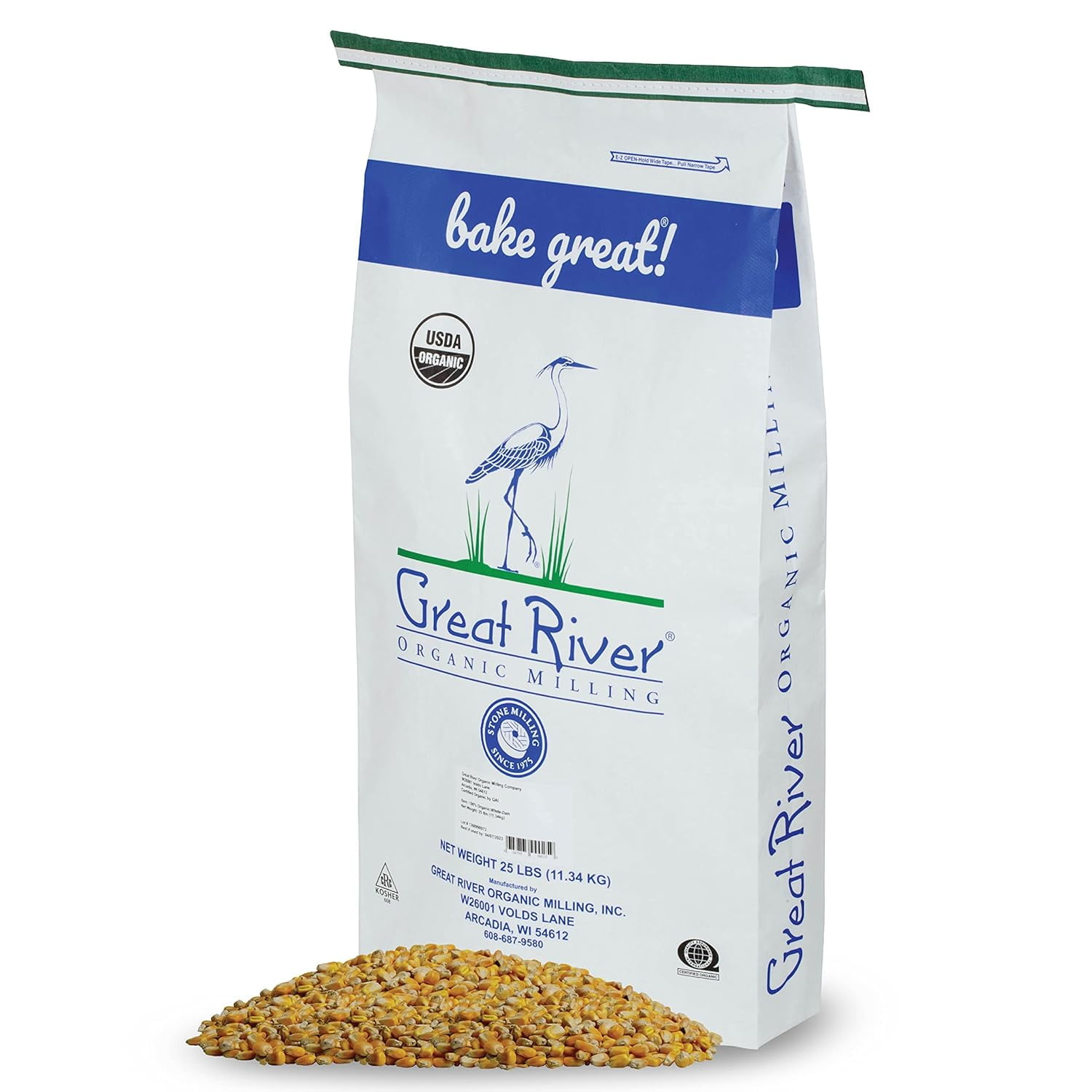 Great River Organic Whole Corn, 25 Pounds (Pack of 1) - Walmart.com