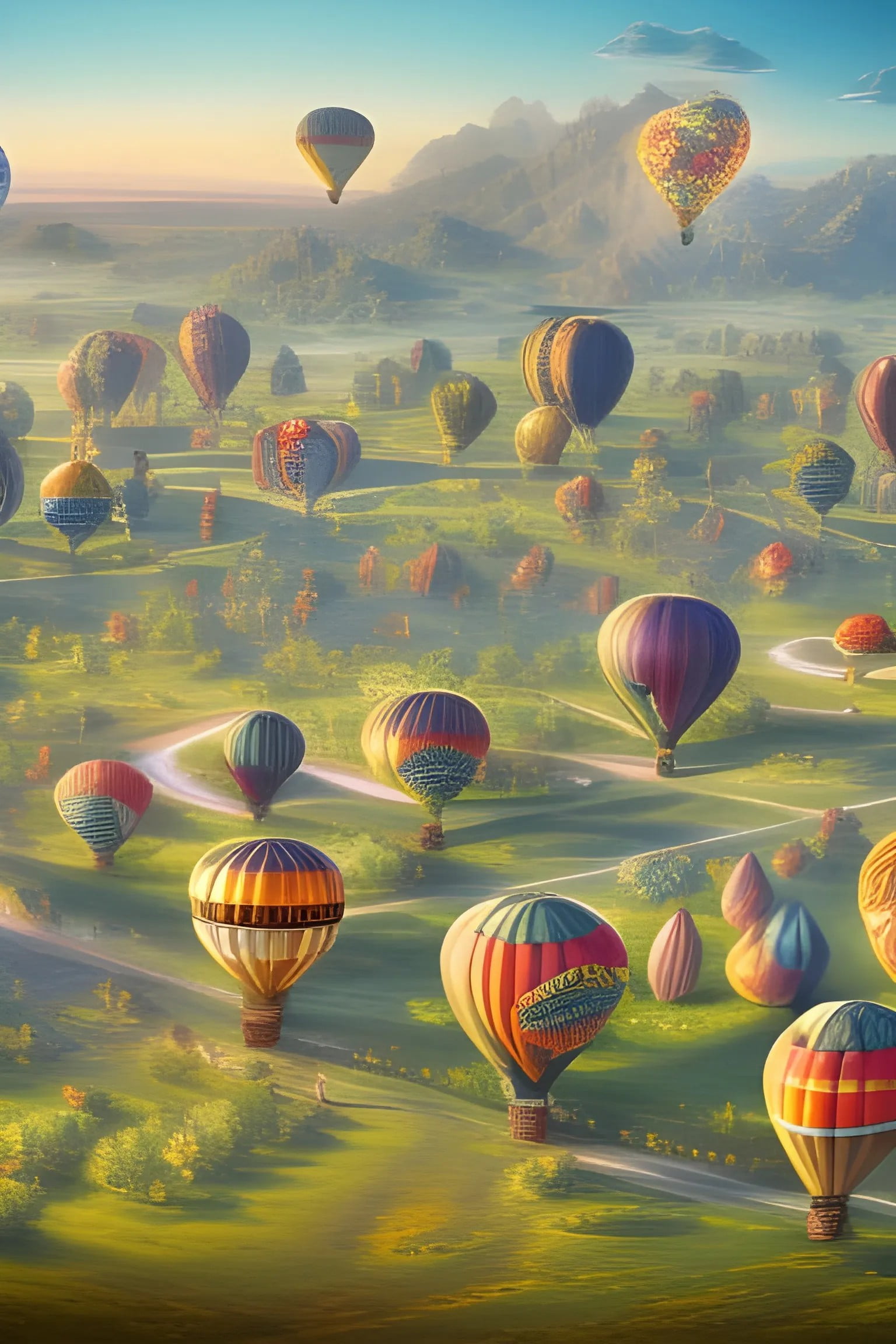 Great Rural Hot Air Balloon Race 300 Adult Puzzle - Puzzle props ...