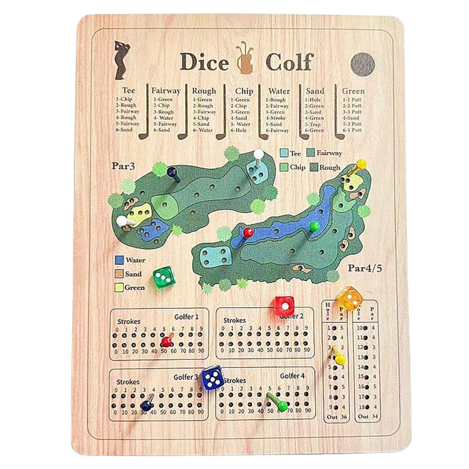 Great Sale A Dice Board Game Wood Tabletop Board Game Fun Challenging ...