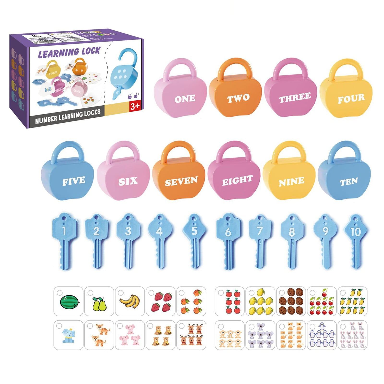 Great Sale Locks and Key Toddler Toys Number Counting Busy Board ...