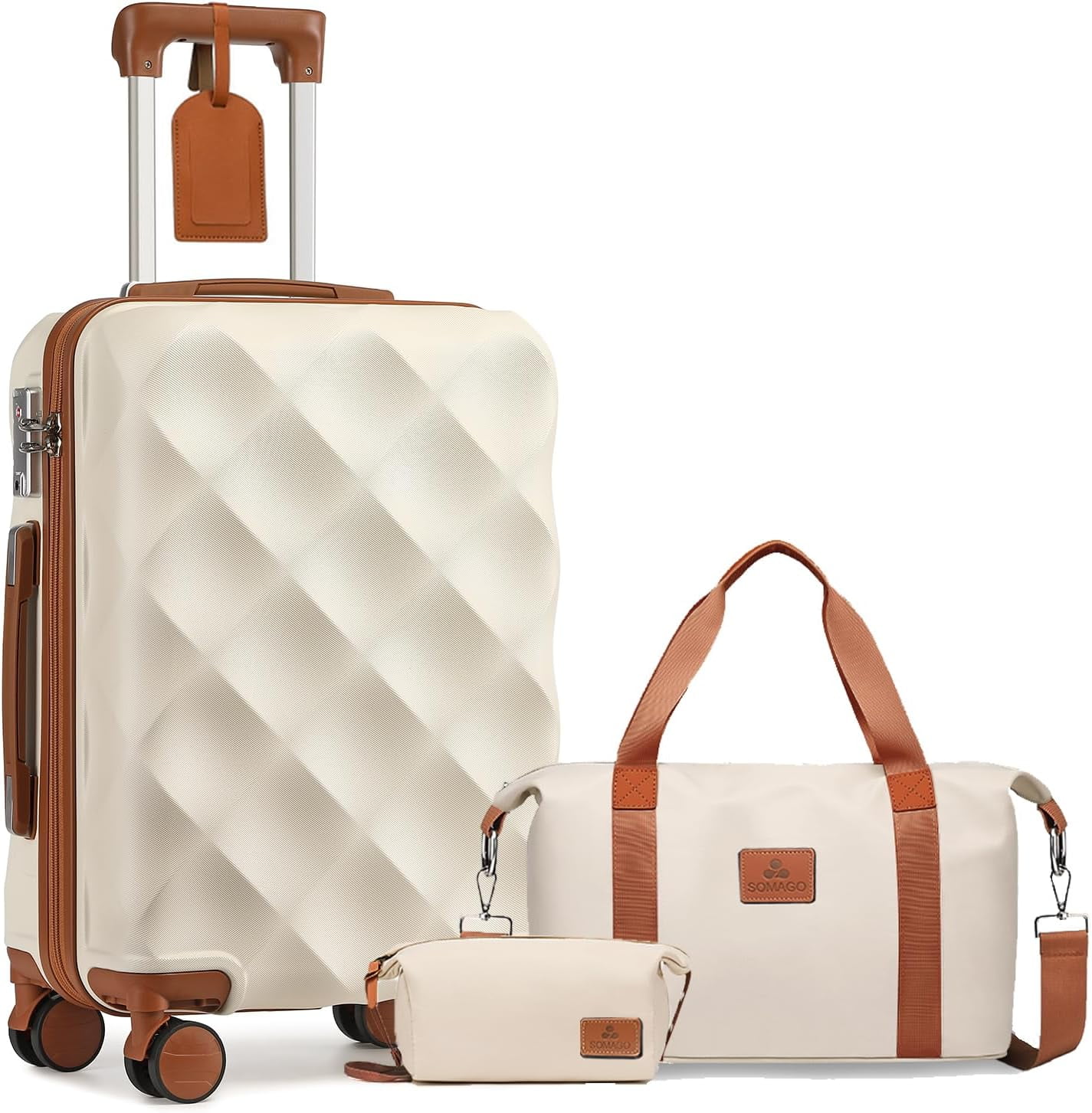 Great Sale Luggage Sets 20in Carry on Suitcase with TSA Lock YKK Zipper Spinner Wheels ABS ...