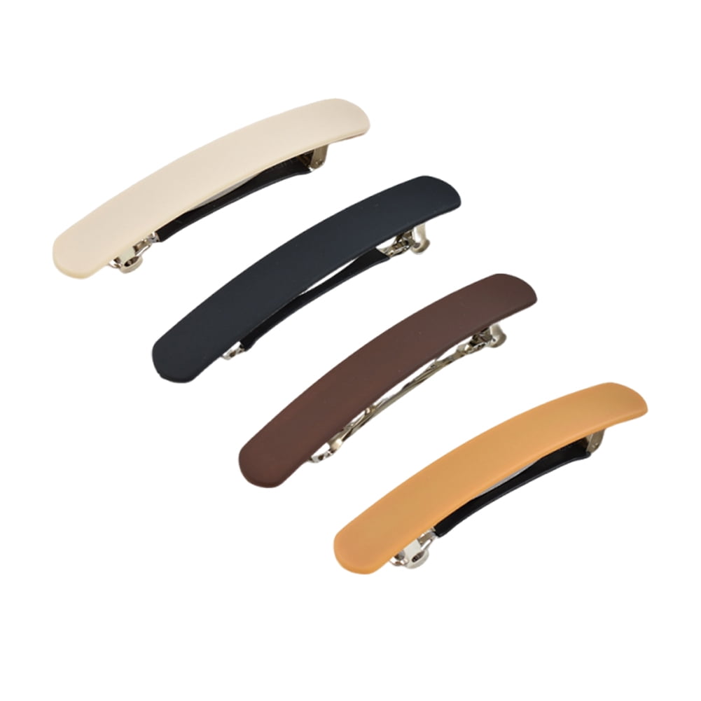 Great Sale! Yiaieng 4Pcs Flat Solid Color French Hair Barrettes for ...