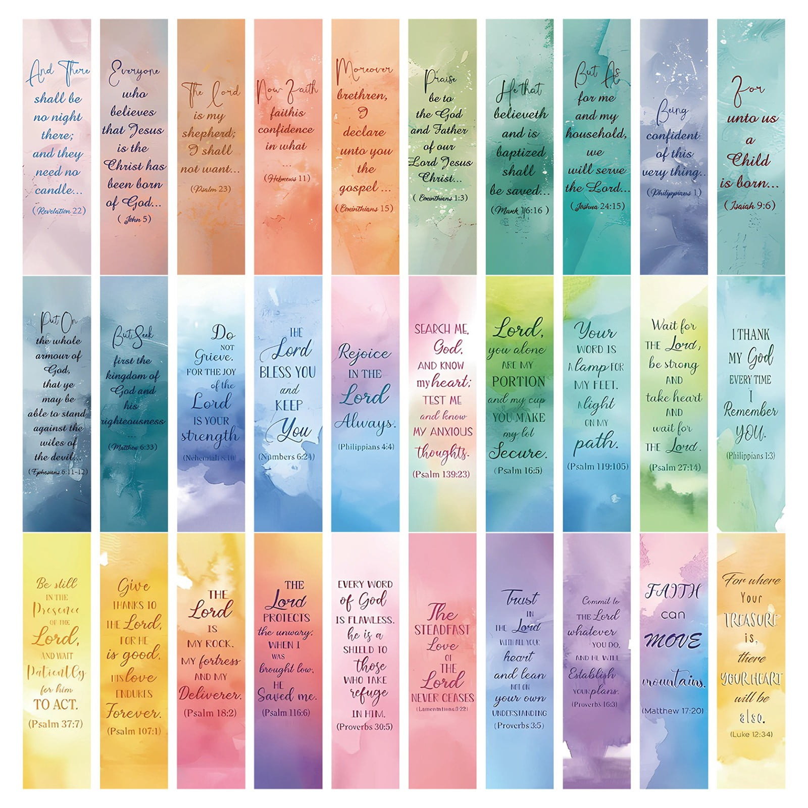 Great Sales!30 New Watercolor Bookmarks for Study Room Book Marking ...