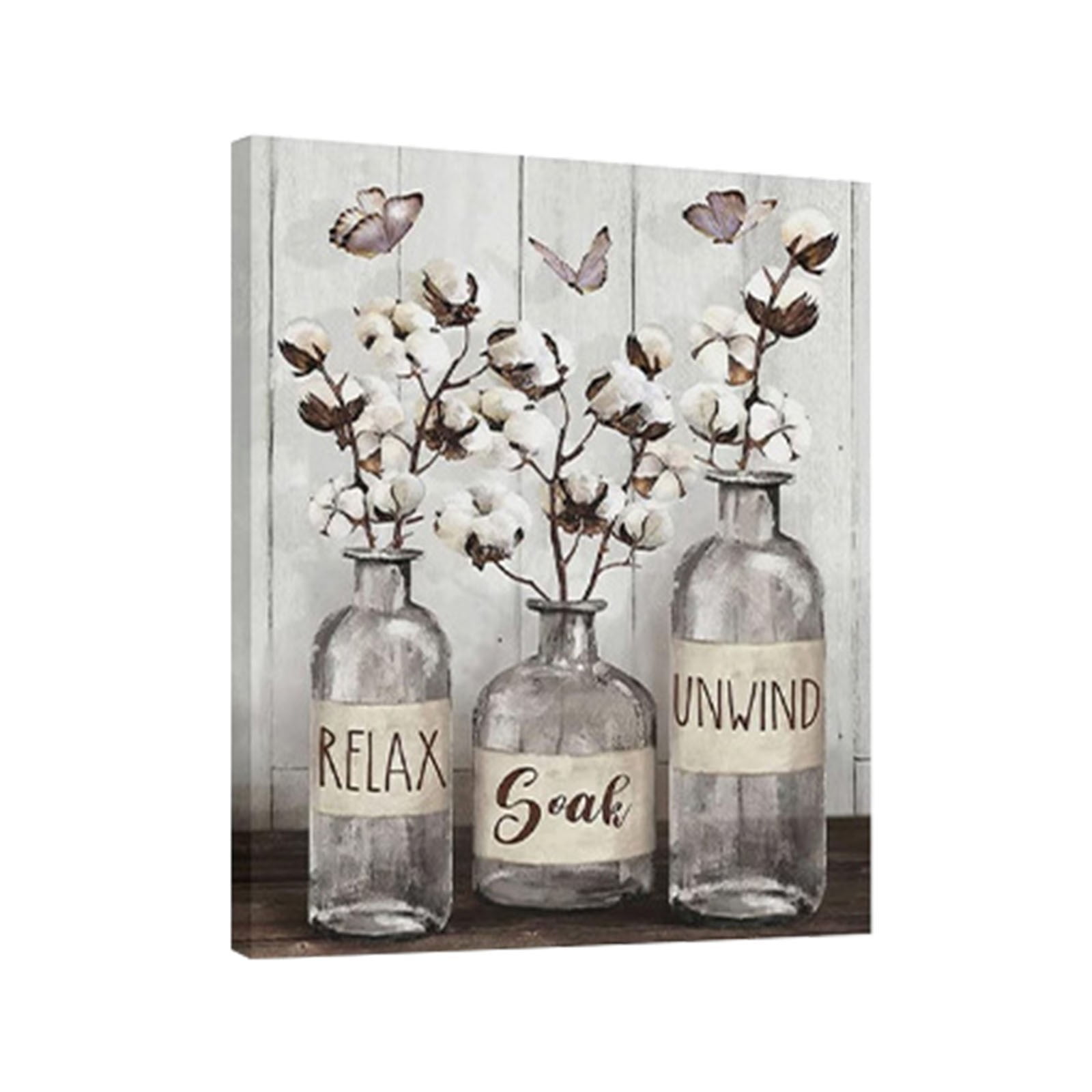 Great Sales Remzoke Farmhouse Bathroom Decor Wall Art Rustic Cotton Jar ...