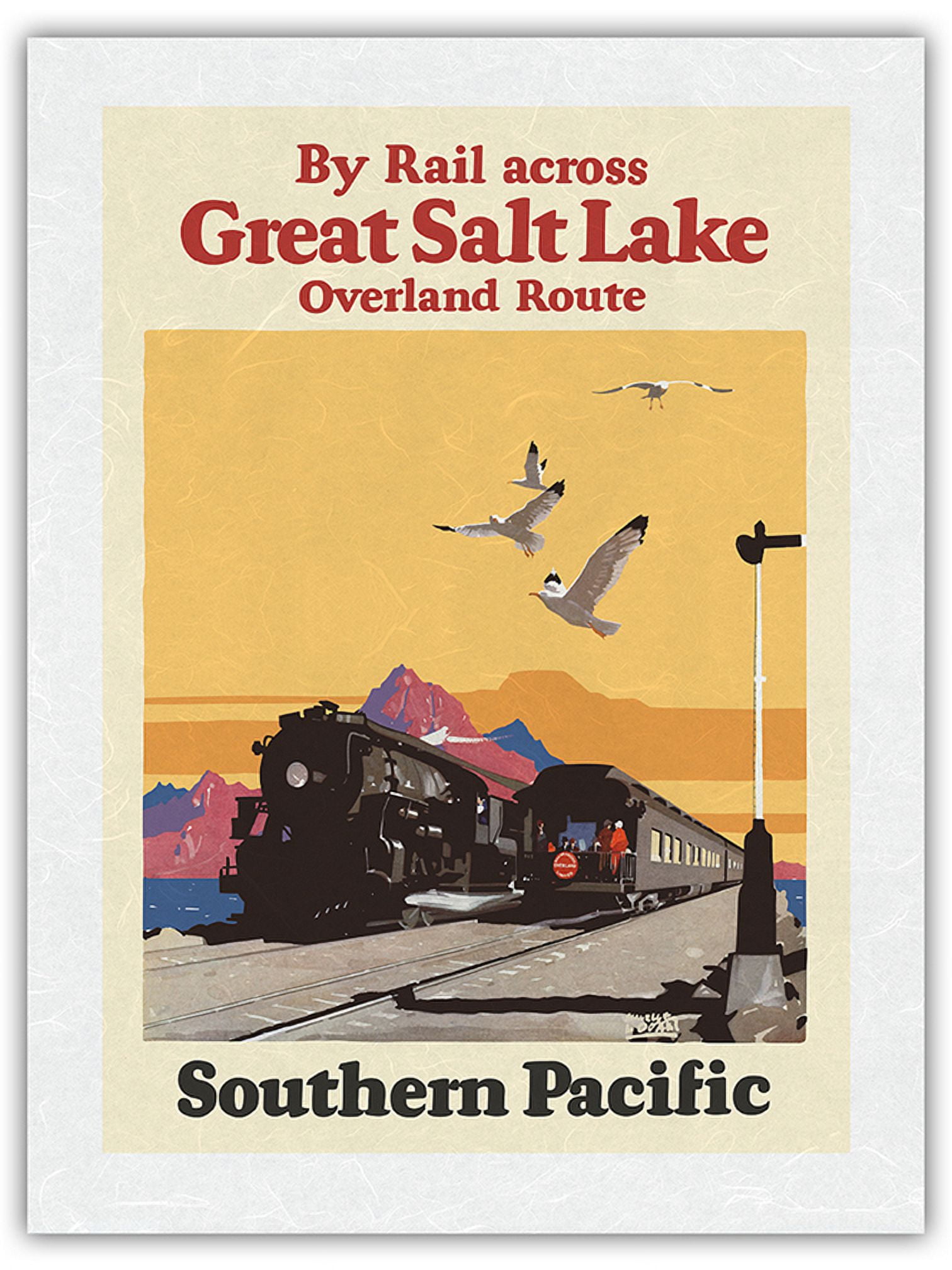 Great Salt Lake Utah - Overland Route by Rail - Southern Pacific ...