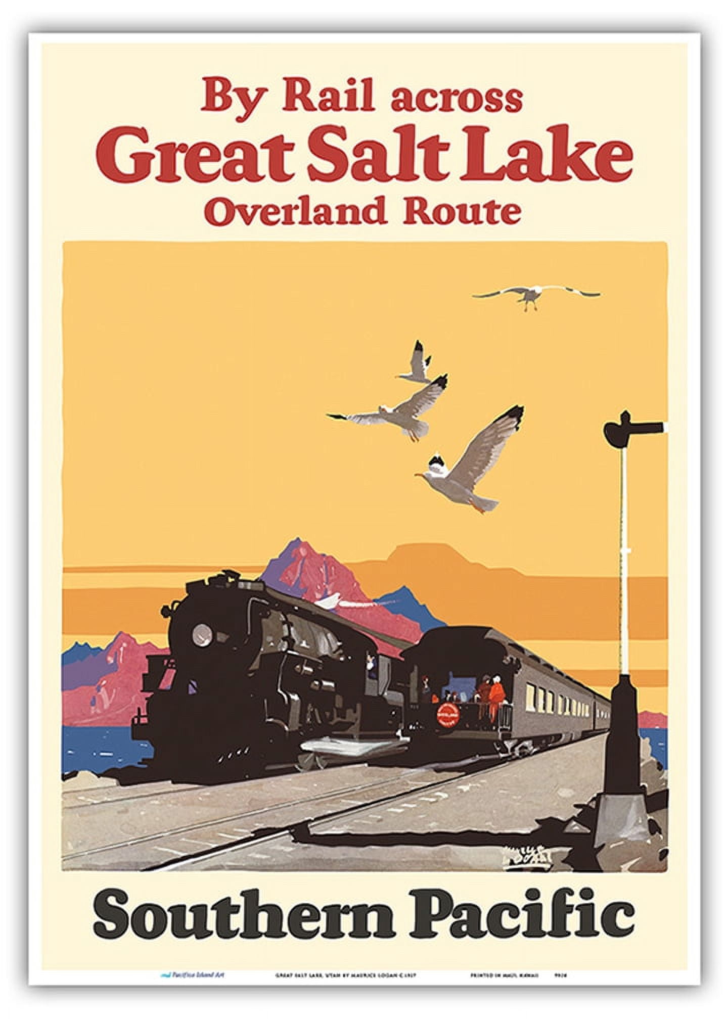 Great Salt Lake Utah - Overland Route by Rail - Southern Pacific ...