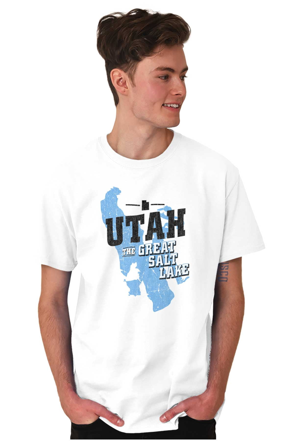 Great Salt Lake Utah State Pride Men's Graphic T Shirt Tees Brisco ...