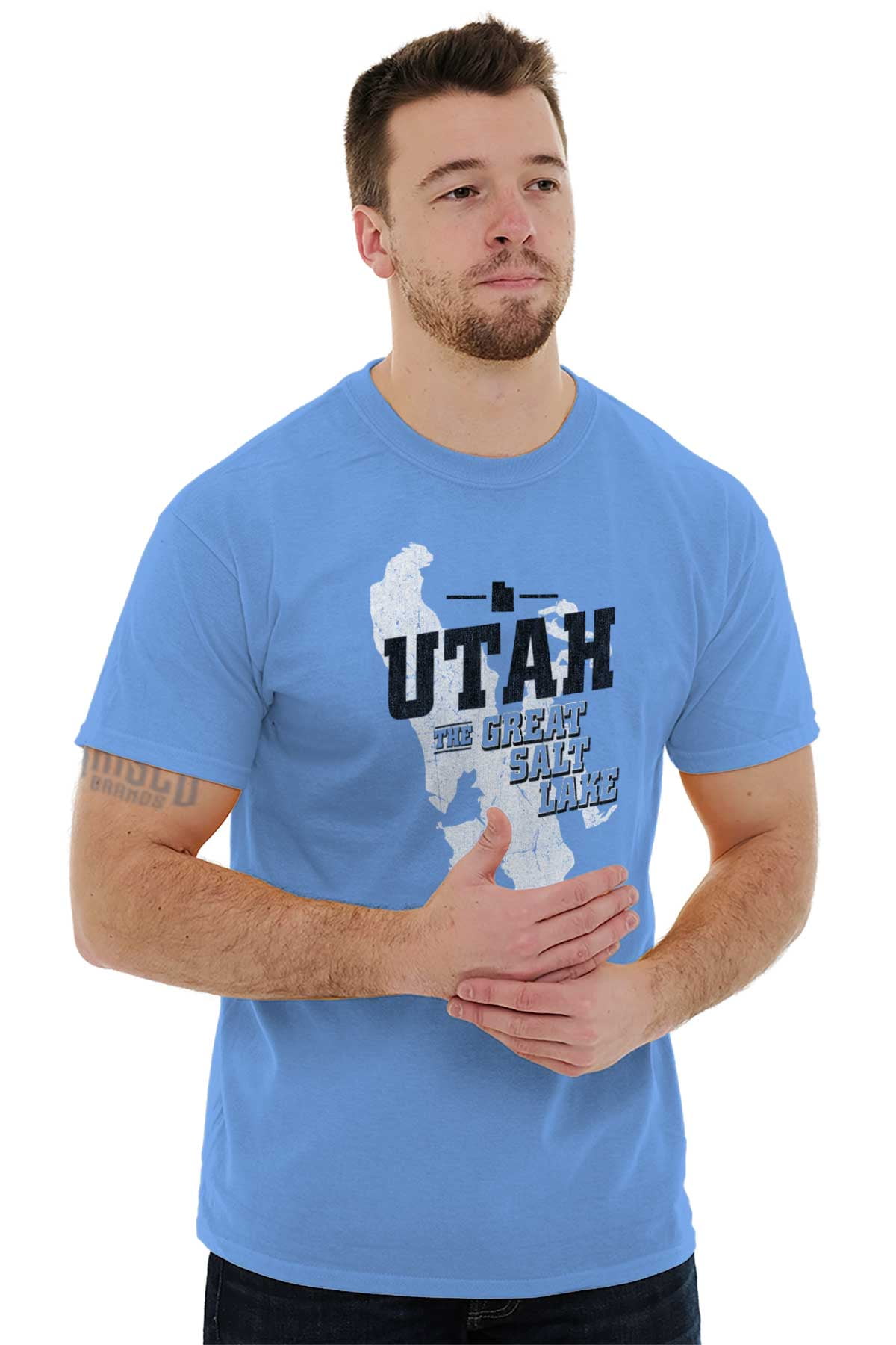 Great Salt Lake Utah State Pride Men's Graphic T Shirt Tees Brisco ...