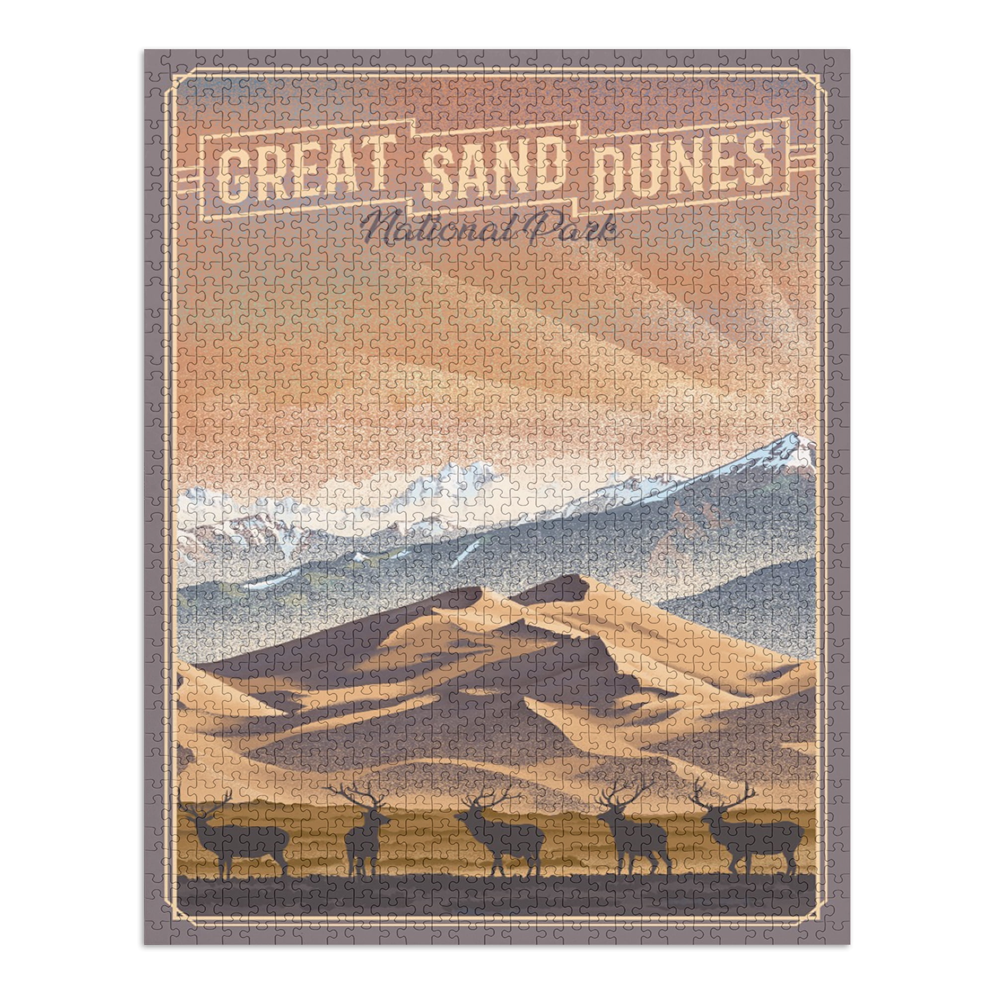 Great Sand Dunes National Park, Colorado, Lithograph National Park ...