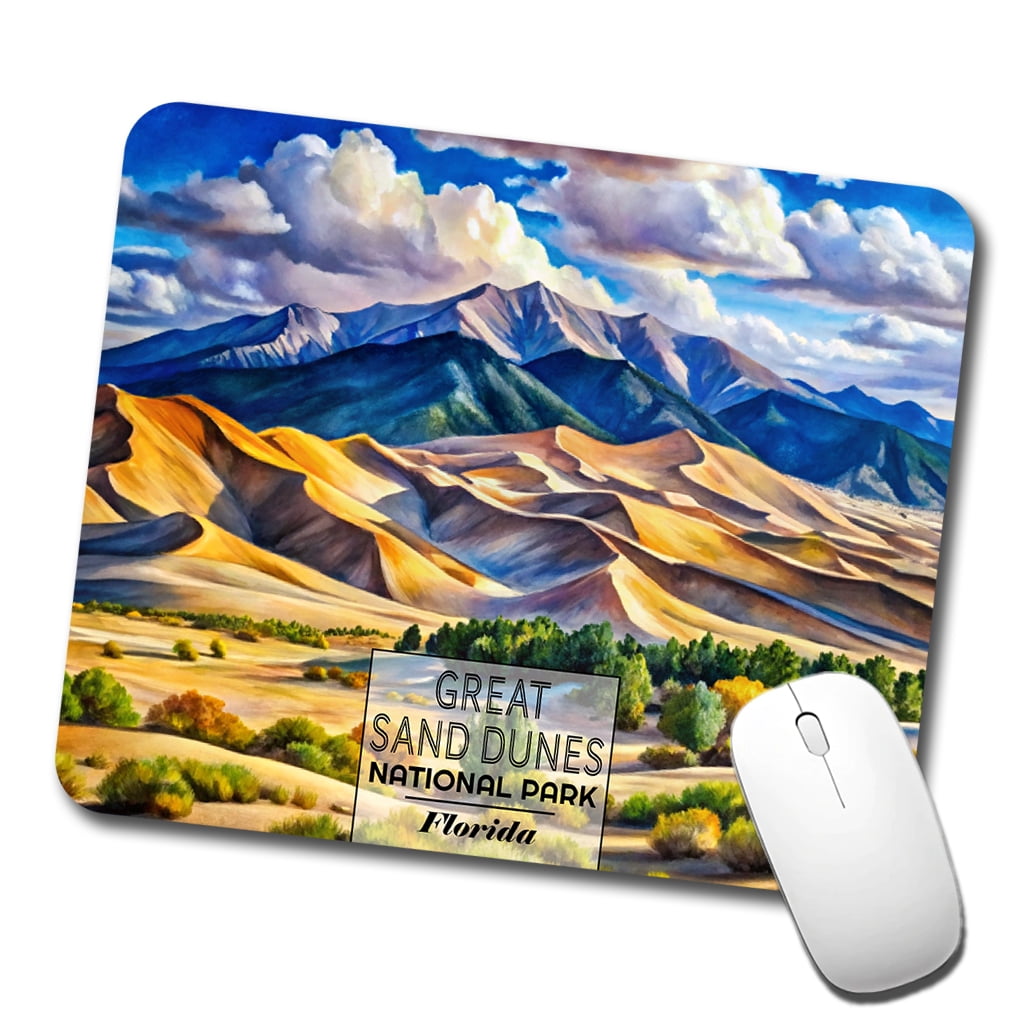 Great Sand Dunes National Park Florida Watercolor Mouse Pad Low Profile ...