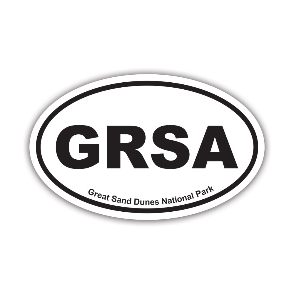 Great Sand Dunes National Park GRSA Oval Sticker Decal - Self Adhesive ...