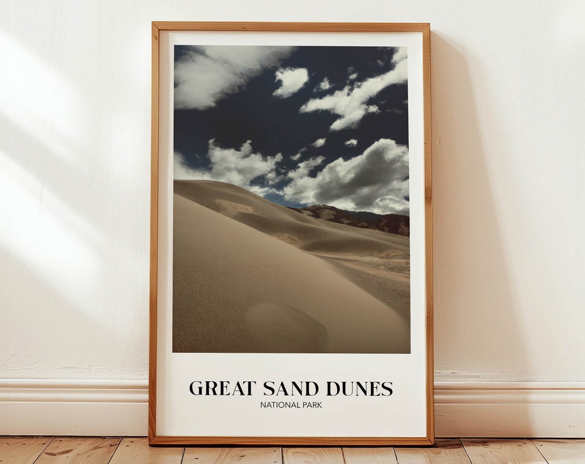 Great Sand Dunes National Park Print Rustic Colorado Travel Poster ...