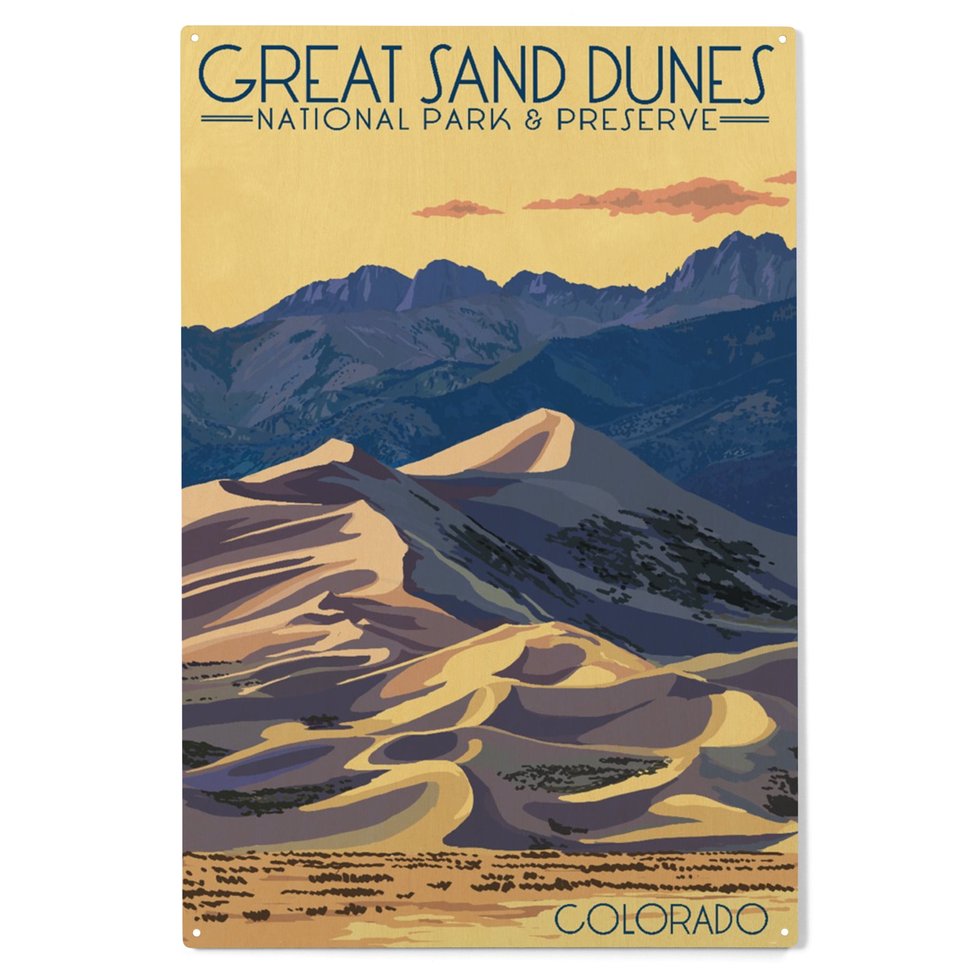 Great Sand Dunes National Park and Preserve, Colorado, Dunes at Sunset ...