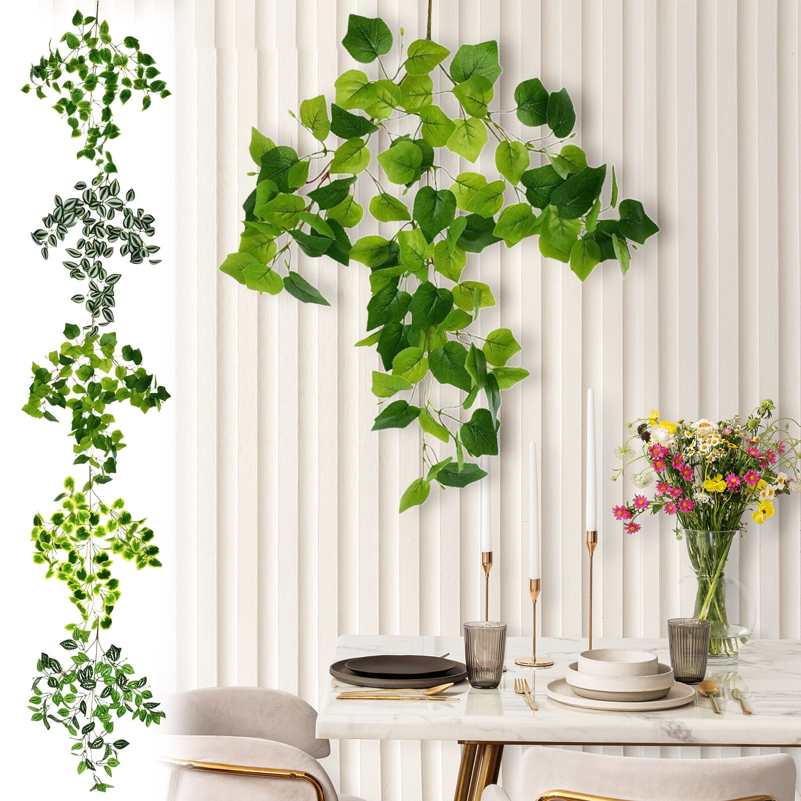 Great Savings On All Items, Artificial Green Wall Hanging Decor, Indoor ...