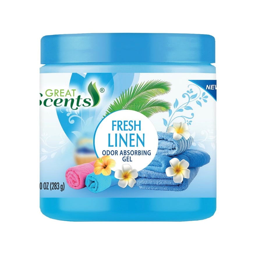 Great Scents Fresh Linen Odor Absorbing Gel, Air Freshener and Bad ...
