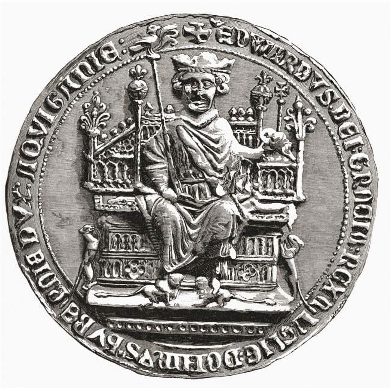 Great Seal of Edward I - 1239 to 1307 Aka Edward Longshanks & The ...