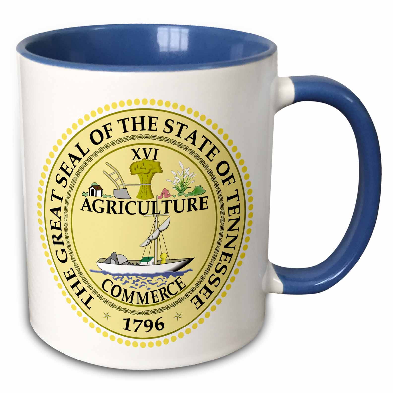 Great Seal of Tennessee (PD-US) 15oz Two-Tone Blue Mug mug-55332-11 ...