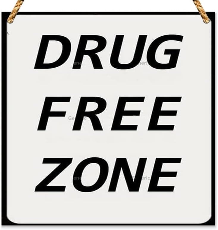 Great Sign Drug Free Zone Sign Sign Wall Decoration Vintage Wall Decor ...