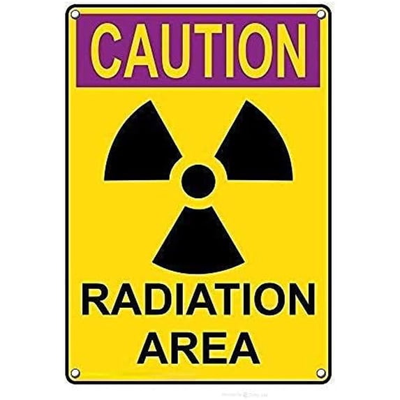 Great Sign Radiation Caution Radiation Area Sign Outdoor & Indoor Wall ...