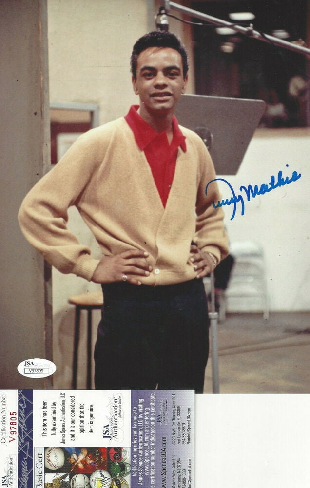 Great Singer Johnny Mathis autographed 8x10 color posed Photo JSA ...