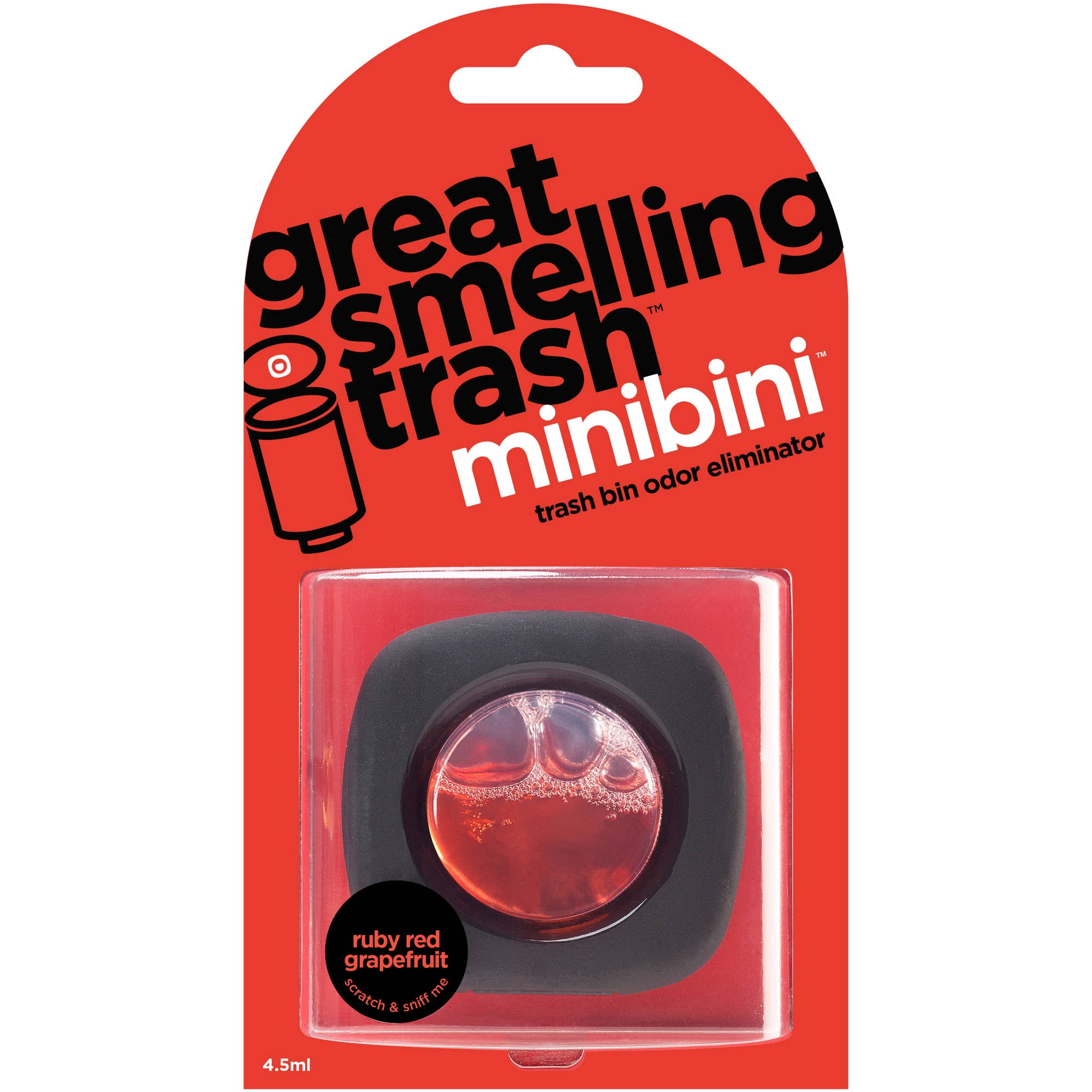 Great Smelling Trash Minibini Ruby Red Grapefruit Trash Bin Odor Eliminator Refill, 4.5mL ...