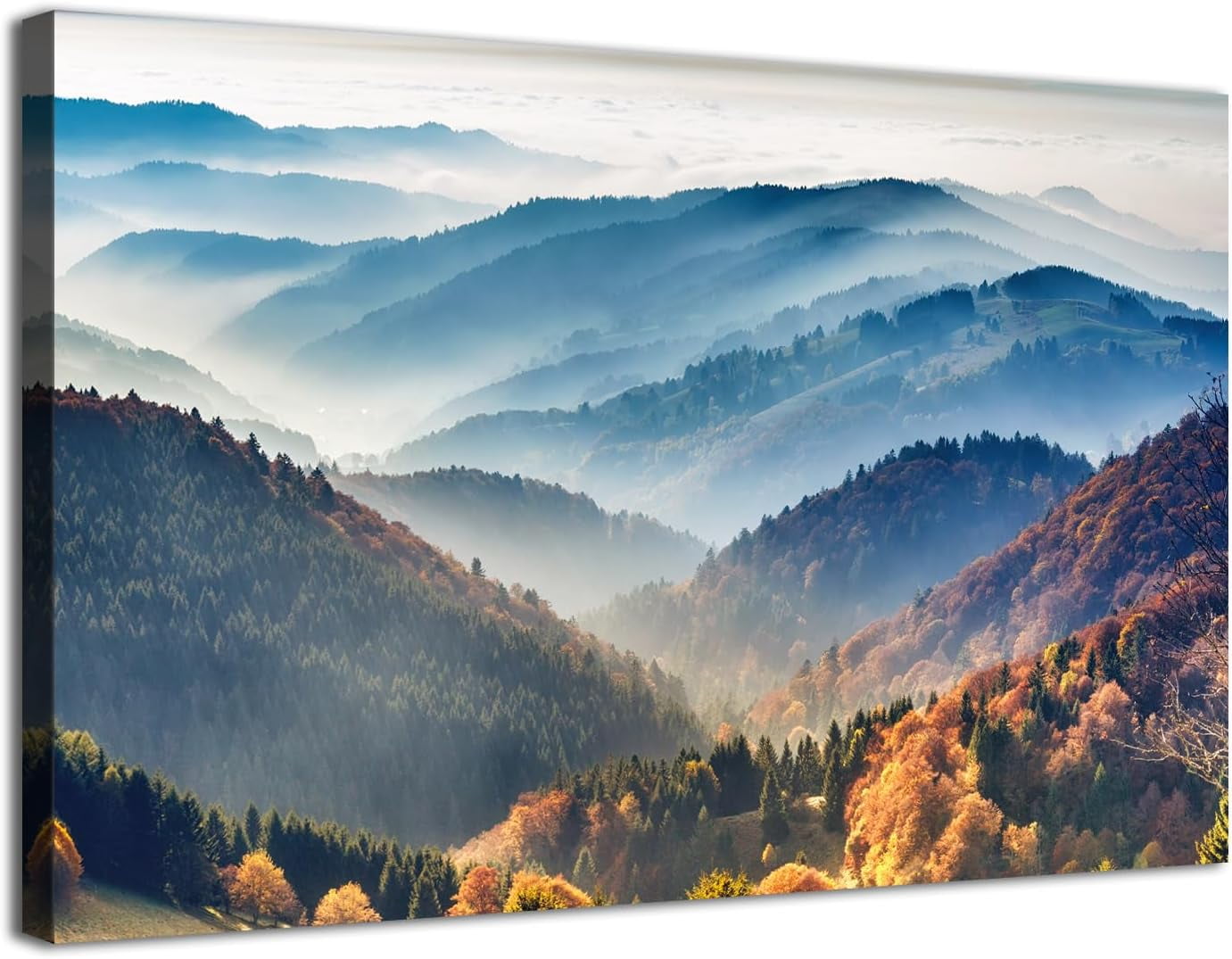 Great Smoky Mountains Canvas Wall Art Nature Wall Decor Foggy Forest ...
