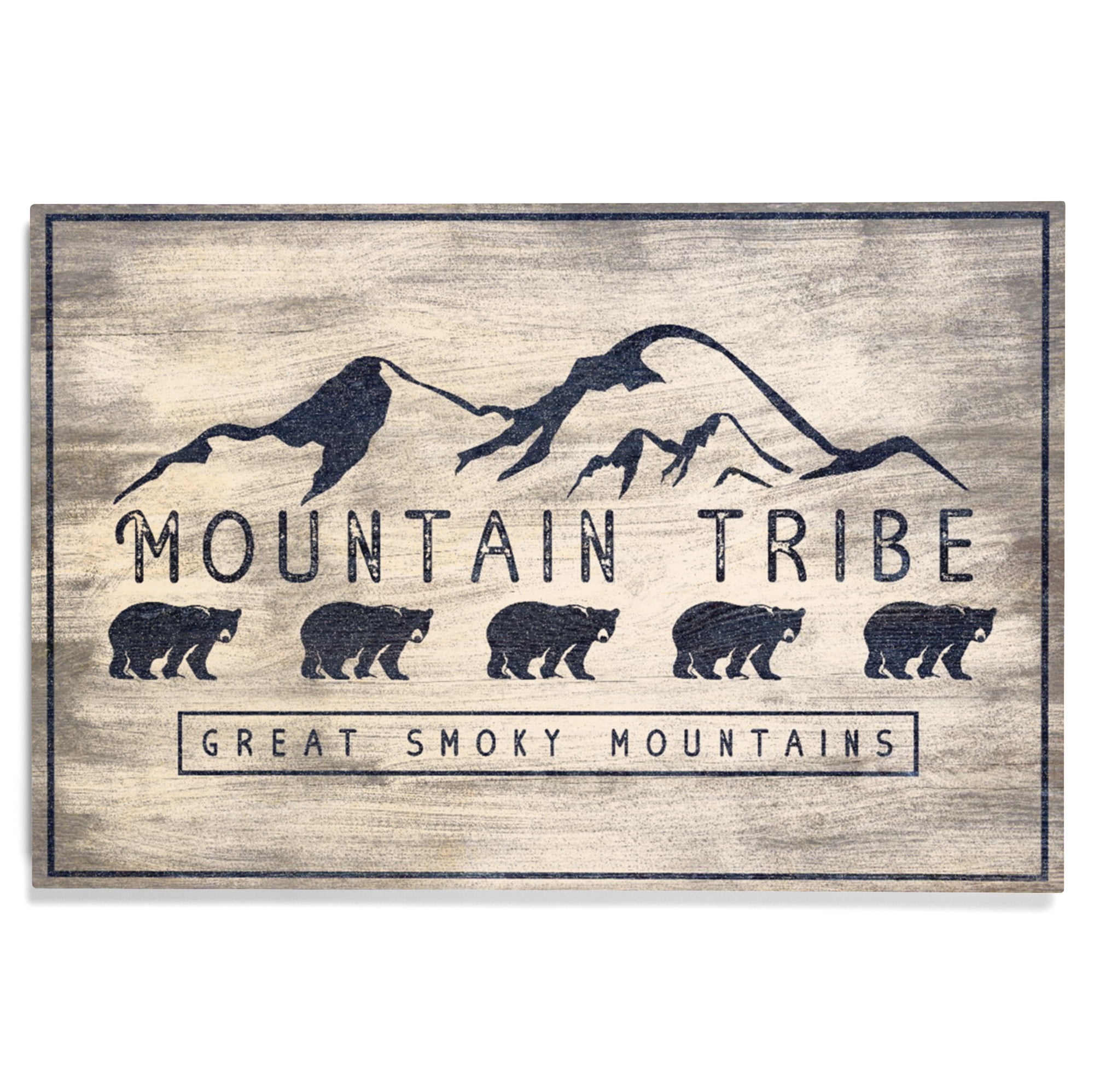 Great Smoky Mountains, Mountain Tribe, Black Bear and Mountains, Rustic ...