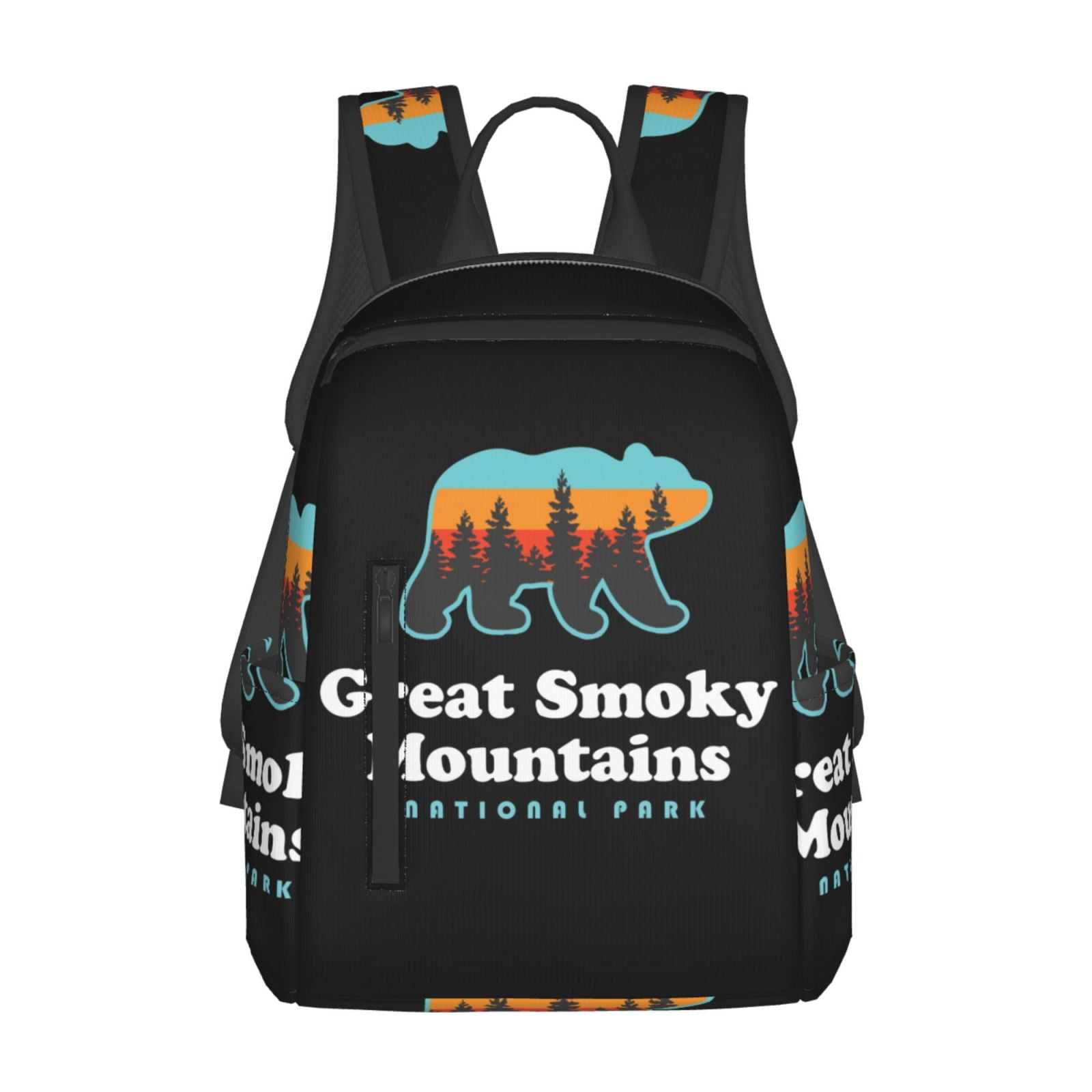 Great Smoky Mountains National Park Black Backpack for Women Men Laptop ...